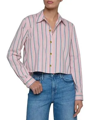 L'Agence Cosette High-low Shirt - Pale Rose