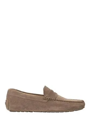 BOSS Noel Suede Moccasins - Medium Beige
