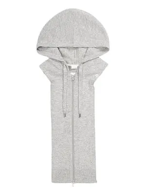 Veronica Beard Merino Wool & Cashmere Hoodie Dickey - Grey
