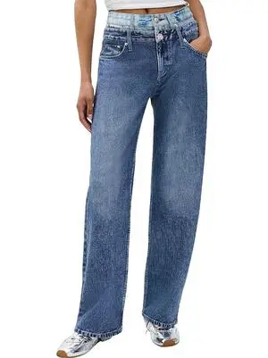 Rag & Bone Miramar Combo Terry Logan Jeans - Blue