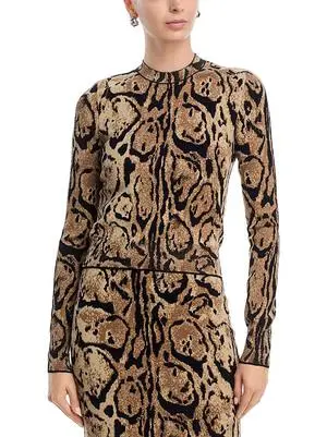 Stella McCartney Leopard Print Knit Top - Multi