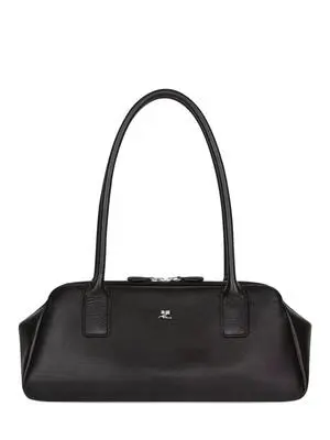 COURREGES Logo Shoulder Bag - Black