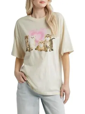 GOLDEN HOUR Oversized Graphic T-shirt - Marshmallow