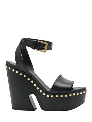 Givenchy Studded Wedge Platform Sandals - Black