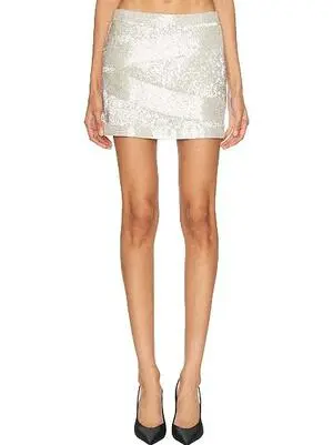 MAY MASHIAH Liv Sequin Skirt - Silver