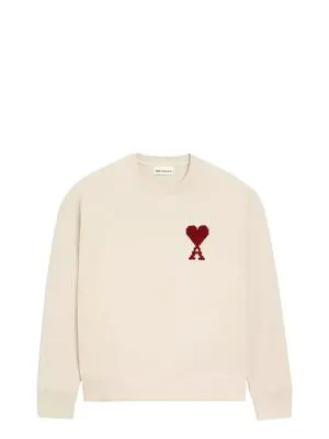 Ami De Coeur Embroidered Sweatshirt - Neutrals