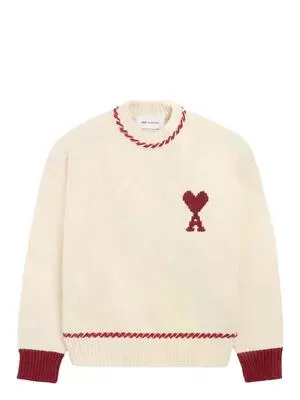 Ami De Coeur Embroidered Sweater - Neutrals