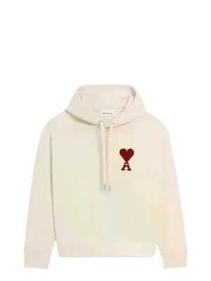 Ami De Coeur Embroidered Hoodie - Neutrals