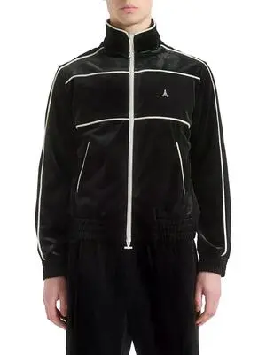 Manière De Voir Eiffel Velour Track Jacket - Black