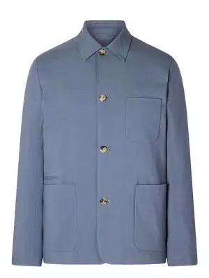 Paul Smith Grain De Poudre Wool Jacket - Blue