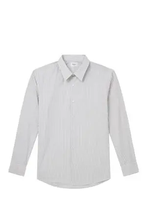 Saint Laurent Pinstriped Cotton-poplin Shirt - White