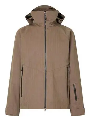 Sease Intrepid Herringbone Virgin Wool Hooded Ski Jacket - Brown