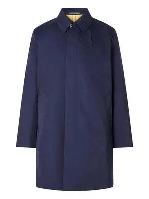 Paul Smith Cotton-blend Gabardine Overcoat - Blue