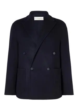 Officine Générale Maxwell Double-breasted Wool Suit Jacket - Blue
