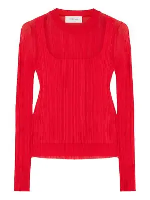 Sportmax Ribbed-knit Top - Red