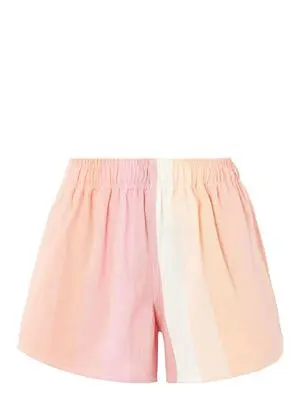 MARRAKSHI LIFE Striped Cotton Shorts - Pink