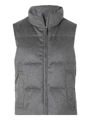 Max Mara Camoroso Quilted Cashmere Down Gilet - Gray