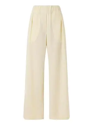 JIL SANDER Wool-ripstop Wide-Leg Pants Sand
