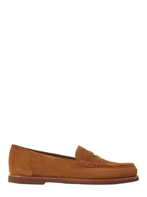 GIANVITO ROSSI Suede Loafers Tan