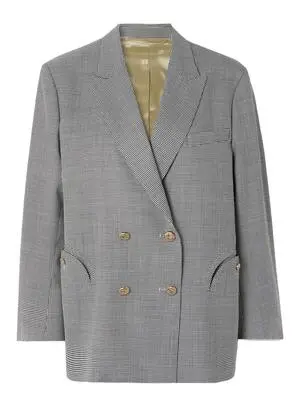BLAZÉ MILANO Regal Nightbreak Houndstooth Wool Blazer - Gray