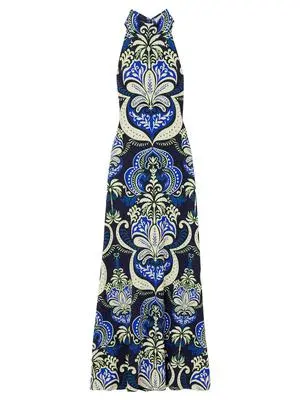 Cara Cara Asher Printed Jersey Maxi Dress - Blue
