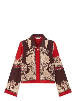 BODE Printed Silk Jacket - Red