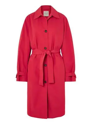 TOTEME Organic Cotton Trench Coat - Red