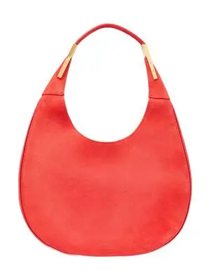 Savette Florence Small Suede Shoulder Bag - Red
