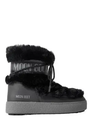 Moon Boot Ltrack Monaco Plush-trimmed Snow Boots - Black