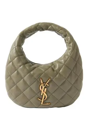 Saint Laurent Icarino Quilted Leather Tote - Green