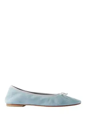 AeydĒ Tiby Suede Ballet Flats - Blue