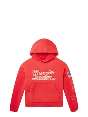 CHERRY LOS ANGELES Printed Cotton-fleece Hoodie - Red