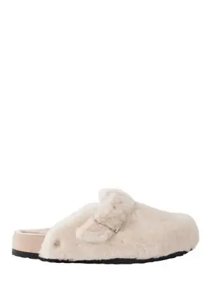 BIRKENSTOCK Boston Shearling Clogs - Neutrals