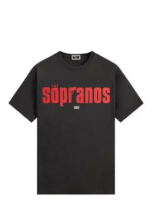 Kith For The Sopranos Main Logo Vintage Tee - Black
