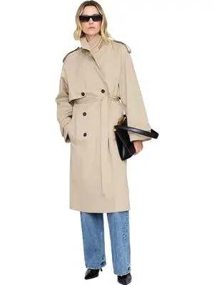 ANINE BING Rickie Maxi Trench - Beige