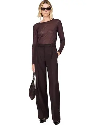 ANINE BING Trent Trouser Deep Brown