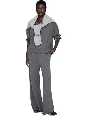 ANINE BING Adley Knit Pants - Medium Heather Grey