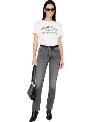 ANINE BING Cohen Paris Stencil Tee - Ivory