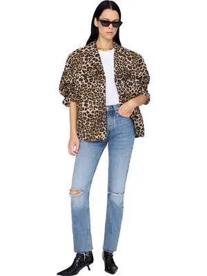 ANINE BING Flynn Leopard Print Jacket - Leo