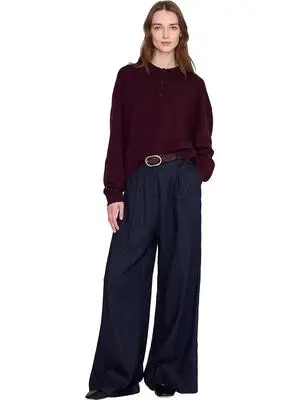 ANINE BING Lee Polo Sweater - Fig