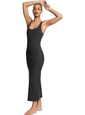 Victoria's Secret Victoria Smoothing Rib Tank Maxi Dress - Grey
