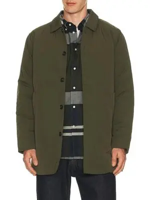Barbour Wadded Lorden Showerproof Mac Jacket - Olive