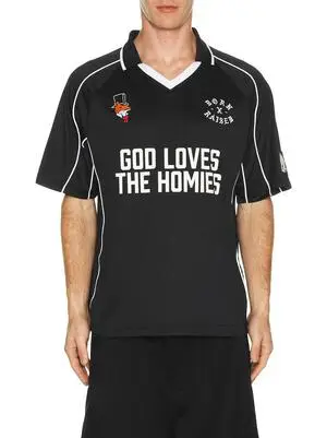 BORN X RAISED God Loves The Homies Jersey - Black