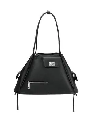 PABEPABE Zip-pocket Shoulder Bag - Black