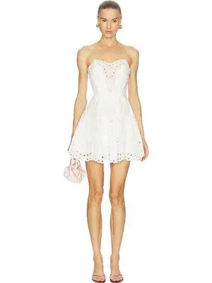 Charo Ruiz Ibiza Bail Mini Dress - White Sealace