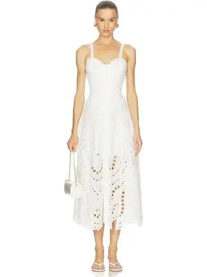 Charo Ruiz Ibiza Solace Midi Dress - White Sealace