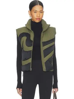Nike Sleeveless Puffer Vest - Medium Olive & Black