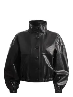 DODIEE Kate Leather Bomber - Noir