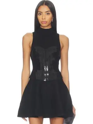 Fleur Du Mal Layered Corset Top - Black