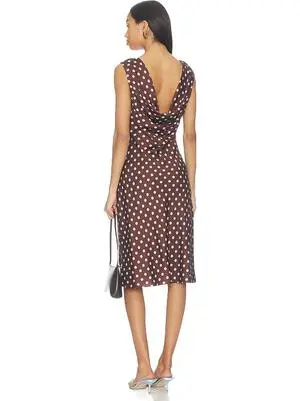 Posse Leo Midi Dress - Chocolate Polka Dot